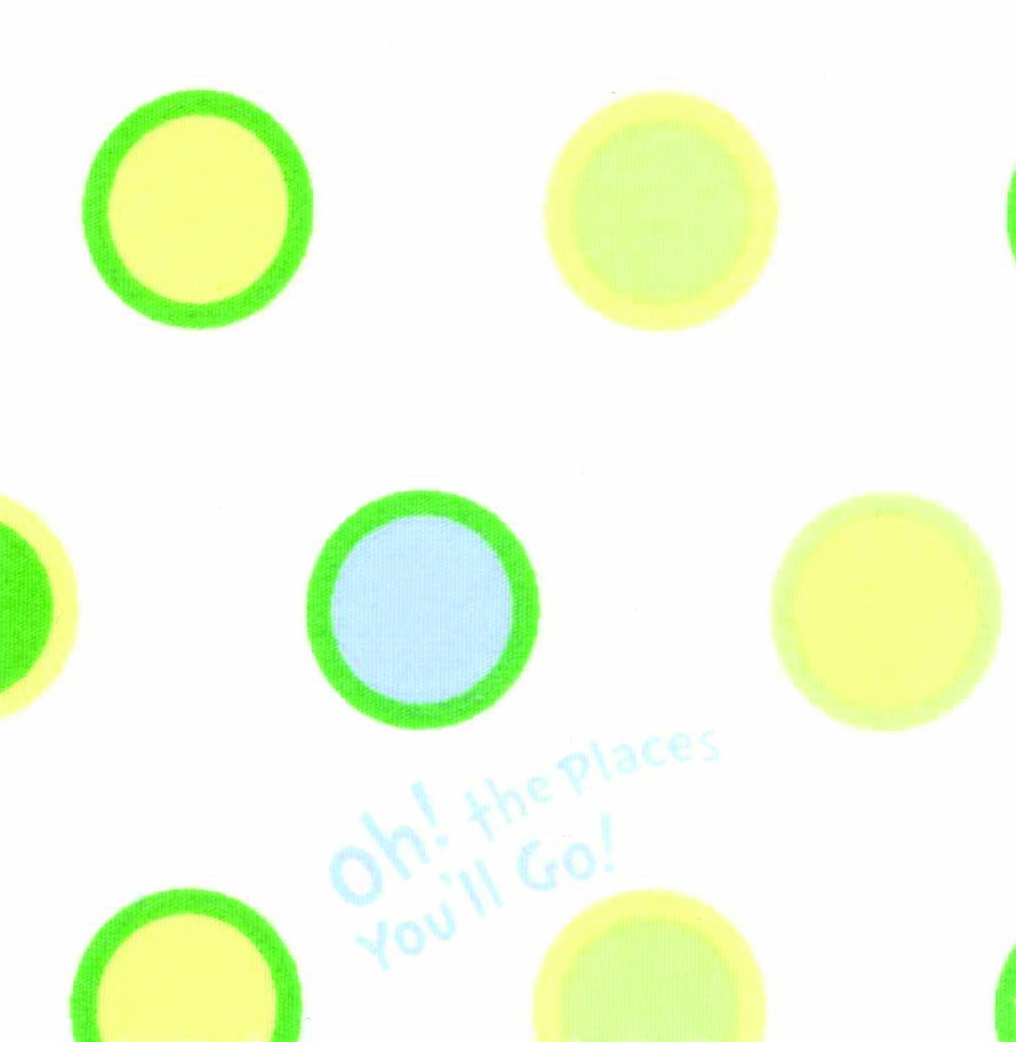 Trend Lab Dr. Seuss Fitted Crib Sheet, Oh! the Places You'll Go! Blue