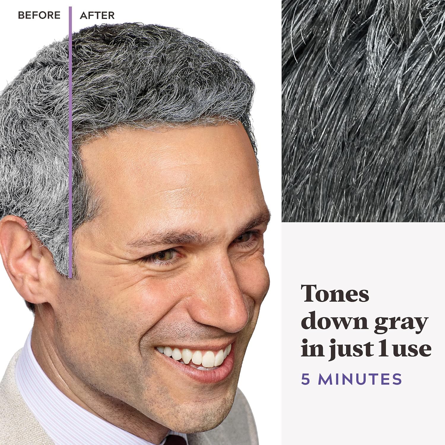 Just for Men Hair Color - Touch of Gray, Black-Gray. 3 Pack