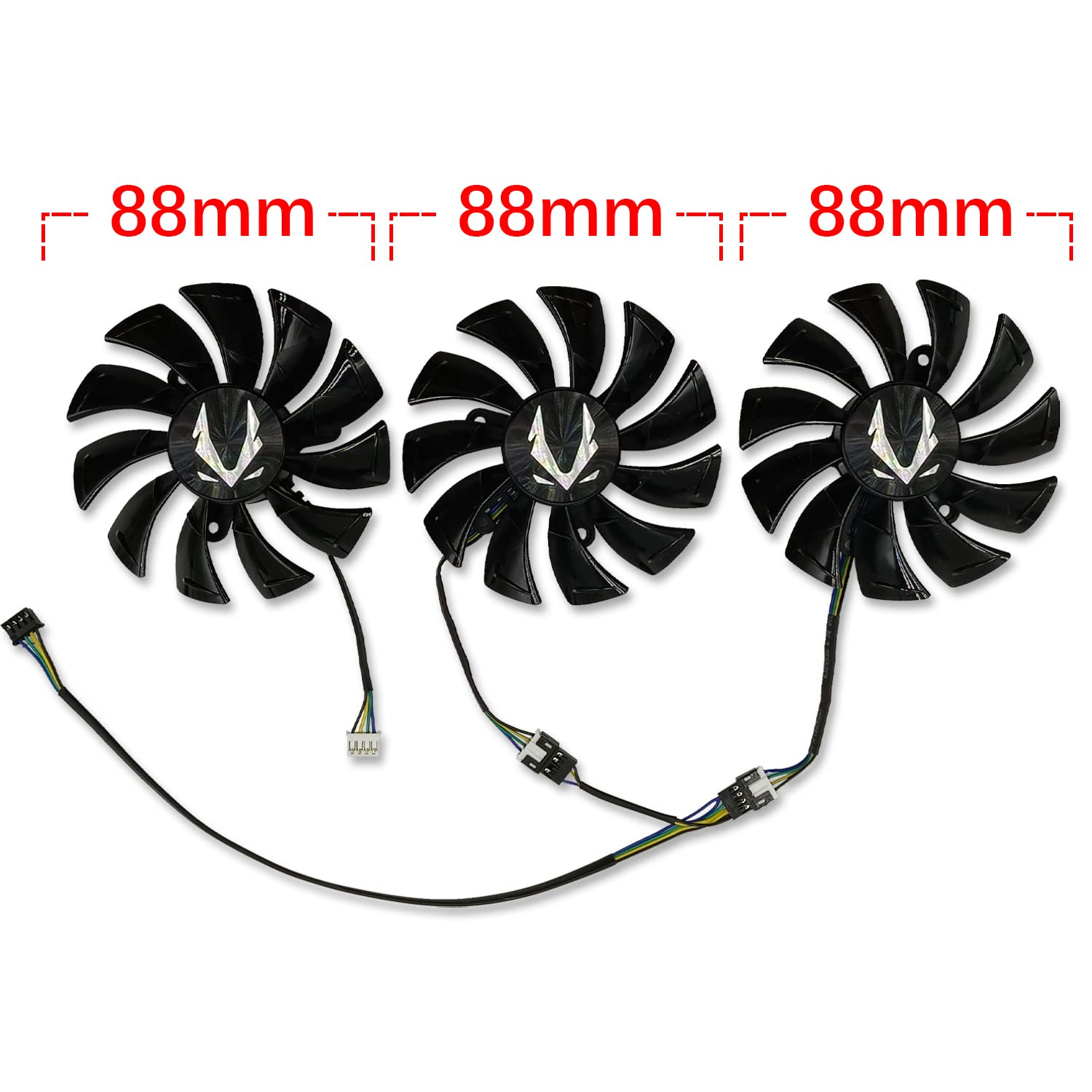 Daoweds 88 mm Graphics Card Fan GA92S2U 4Pin GPU Card Cooler Fans for ZOTAC GeForce RTX 2060 2080 2080 Ti 2070 Graphics Card Fan (Fan-ABC)