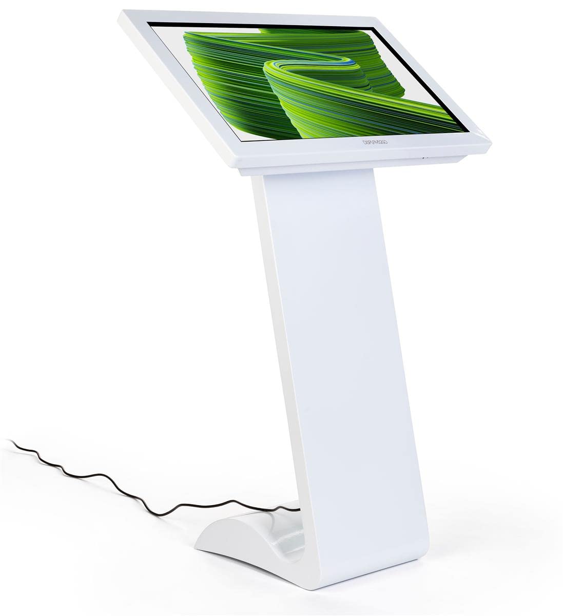 Displays2go 32" Tilted Touch Digital Display Stand, Built-in Speakers, Android OS - White (DGFSKATCH32WH)