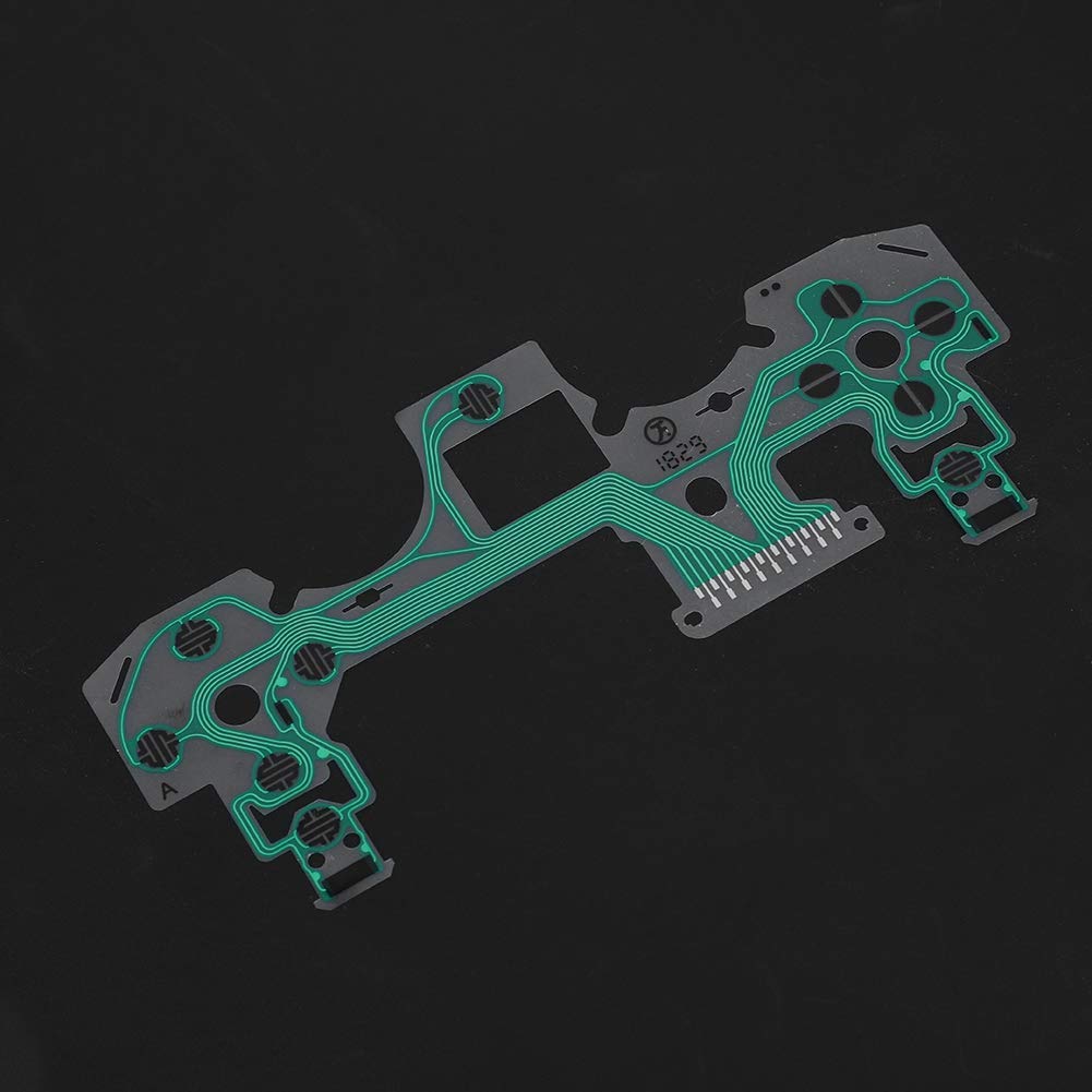 PUSOKEI 10Pcs Conductive Film Repair Part for PlayStation 4 Controller,Replacement Buttons Ribbon Circuit Board,Replacement Keypad Repair Pads Flexible Controller Membrane Conductive Film.