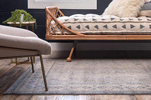 Unique Loom Salzburg Collection Classic Traditional Design Oriental Inspired Area Rug, 10 ft x 13 ft, Gray/Beige