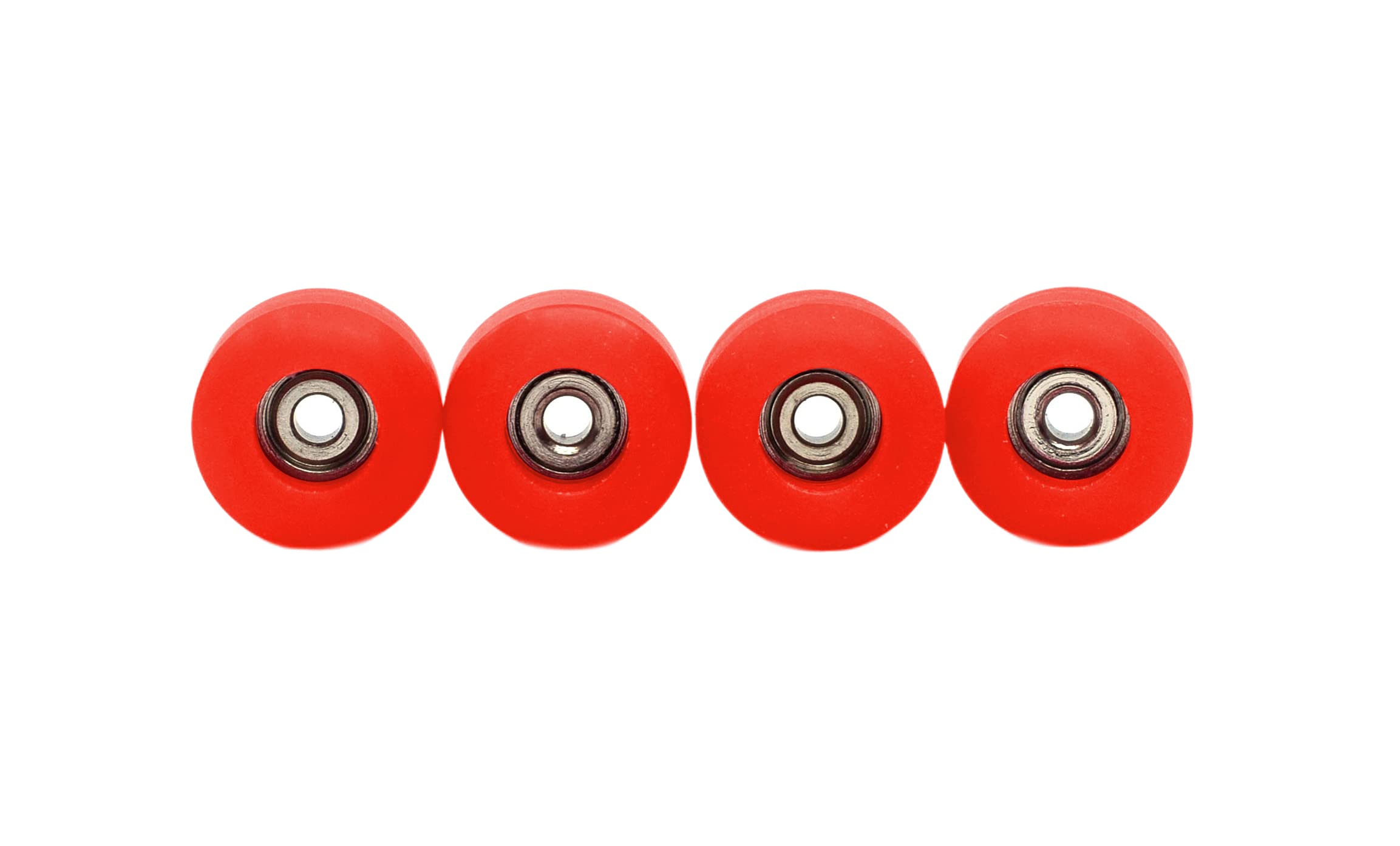 Teak Tuning Apex 71D Urethane Fingerboard Wheels, New Street Shape, 7.7mm Diameter, Ultra Spin Bearings - Made in The USA - Lava Orange Colorway