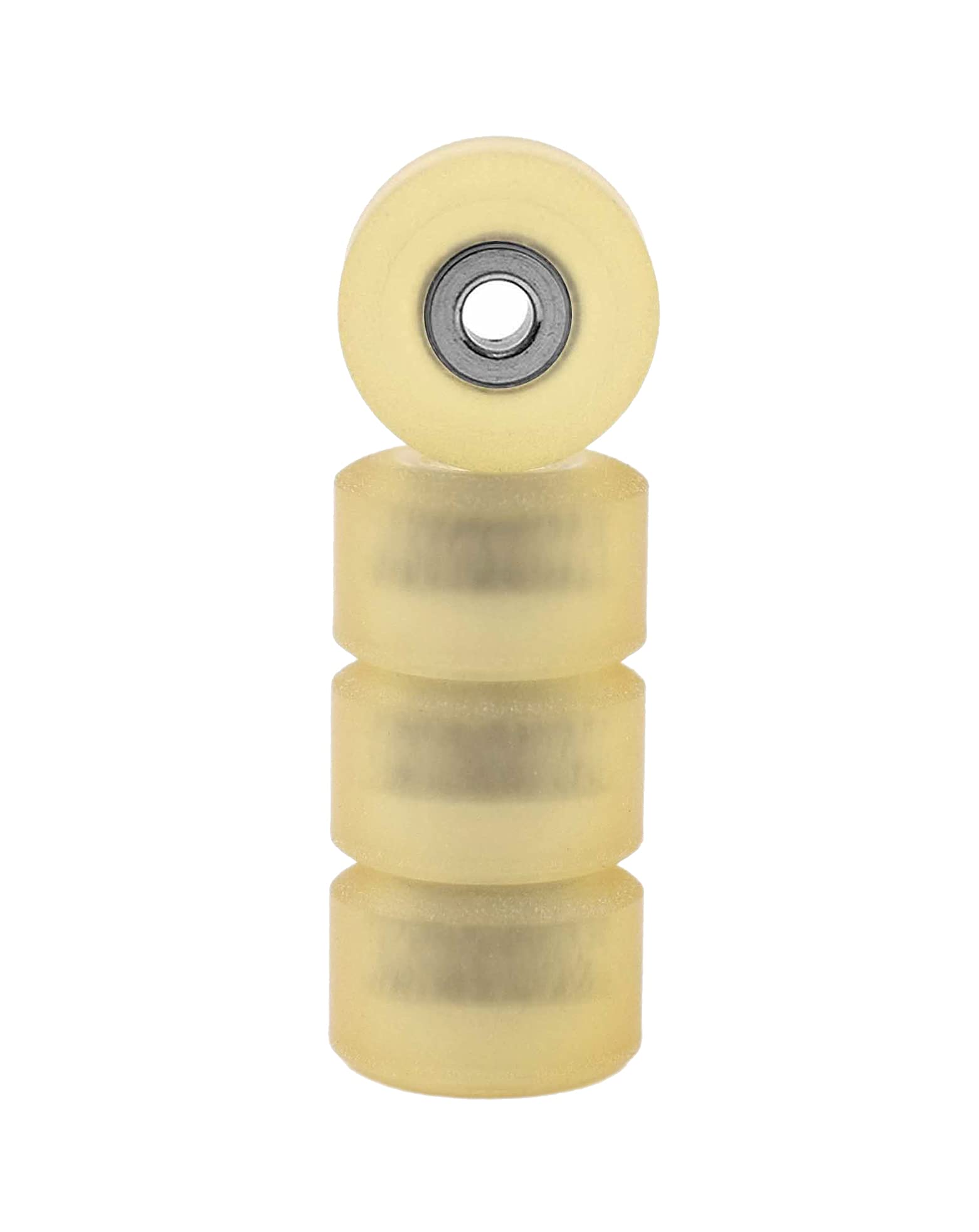 Teak Tuning Apex 61D Urethane Fingerboard Wheels - New Street Shape, 7.7mm Diameter - Ultra Spin Bearings - Made in The USA - Honey Colorway