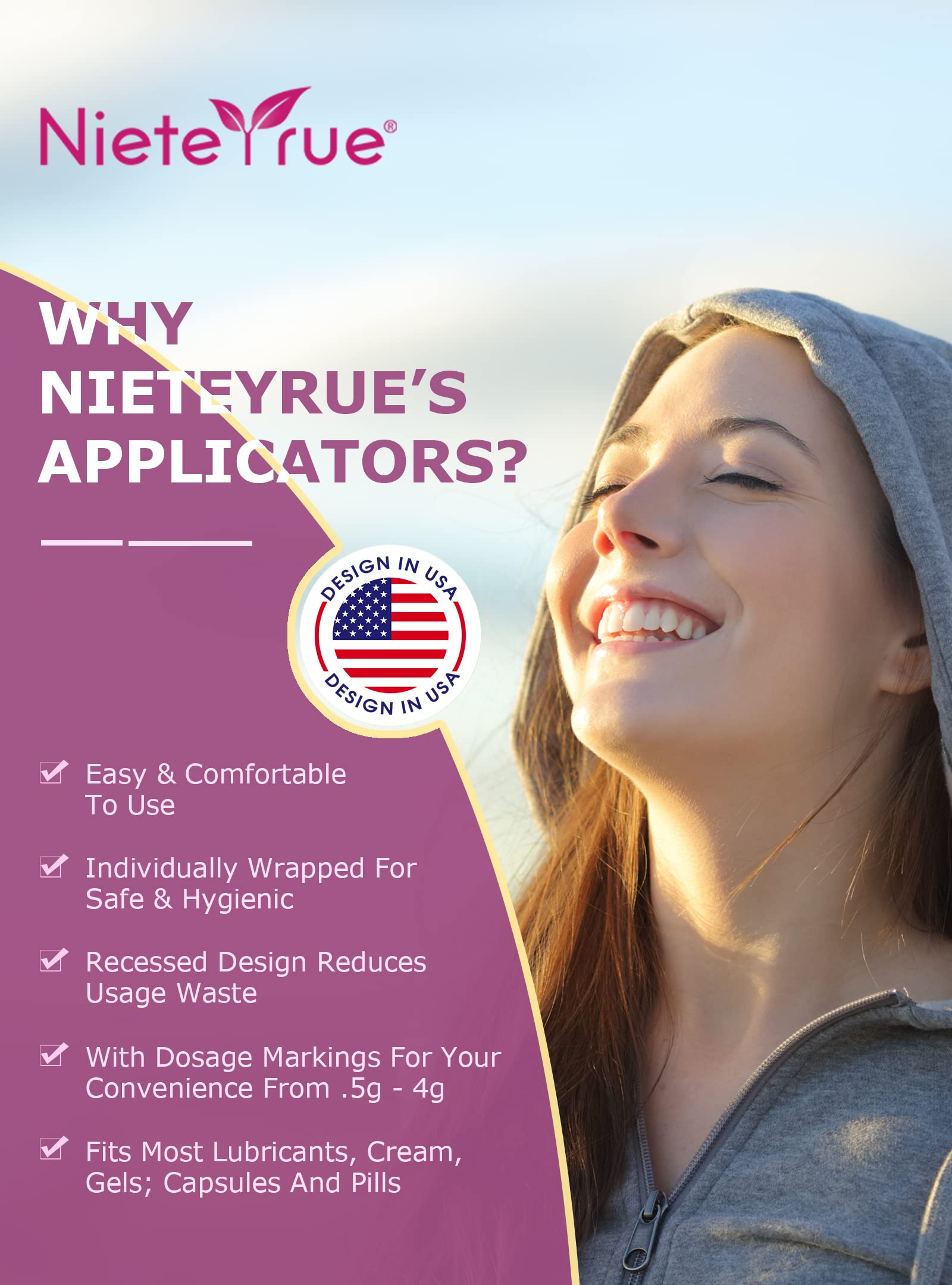 Disposable Vagin-ial Cream Applicators Dosage Fit to Most Lub-RIC-Ants, Cream, or Gels-Not for Old Applicators(old-20 Packs)