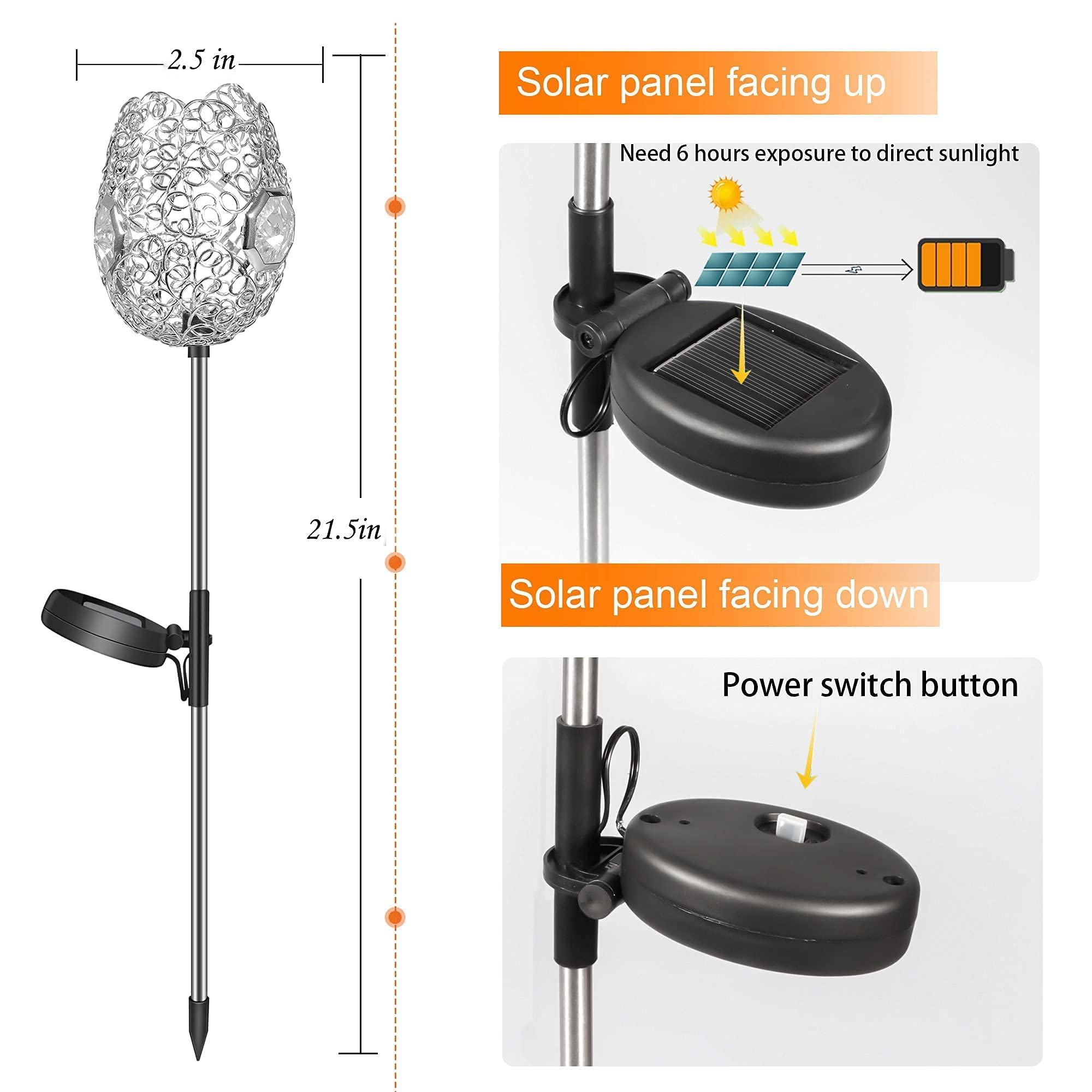 Solar Outdoor Lights 2 Packs,Garden Decor Pathway Lights Anzid Landscape Lighting Waterproof for Outside Backyard Fence Lawn Patio