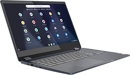 Lenovo Flagship Flex 2 in 1 Chromebook 15.6Inches FHD Touchscreen Business Student Laptop Intel Celeron N4500 Processor 4GB RAM 64GB eMMC Google Classroom Zoom Ready WiFi 6 Webcam Chrome OS Blue