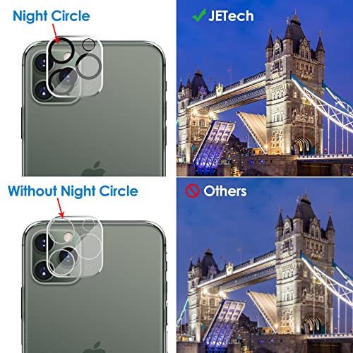 JETech Camera Lens Protector for iPhone 11 Pro Max 6.5-Inch and iPhone 11 Pro 5.8-Inch, 9H Tempered Glass, HD Clear, Anti-Scratch, Case Friendly, Does Not Affect Night Shots, 3-Pack