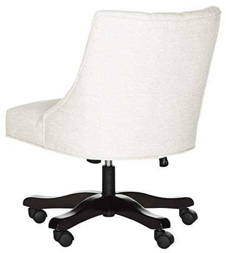 Safavieh Mercer Collection Soho Tufted Linen Light Cream Swivel Desk Chair