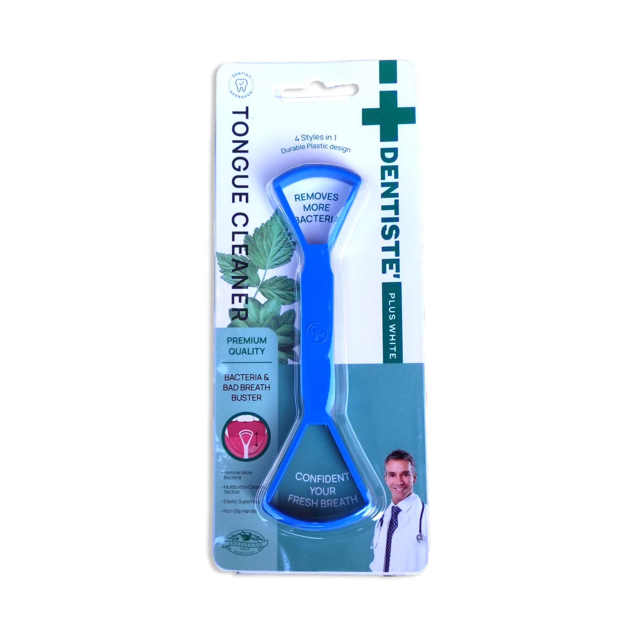 DENTISTE Tongue Scraper for Adults Plastic - Tongue Cleaner 2 Size in 1 - Tongue Scraper for Kids - Tongue Scraper Breathrx plastic, Bad Breath Treatment for Adults