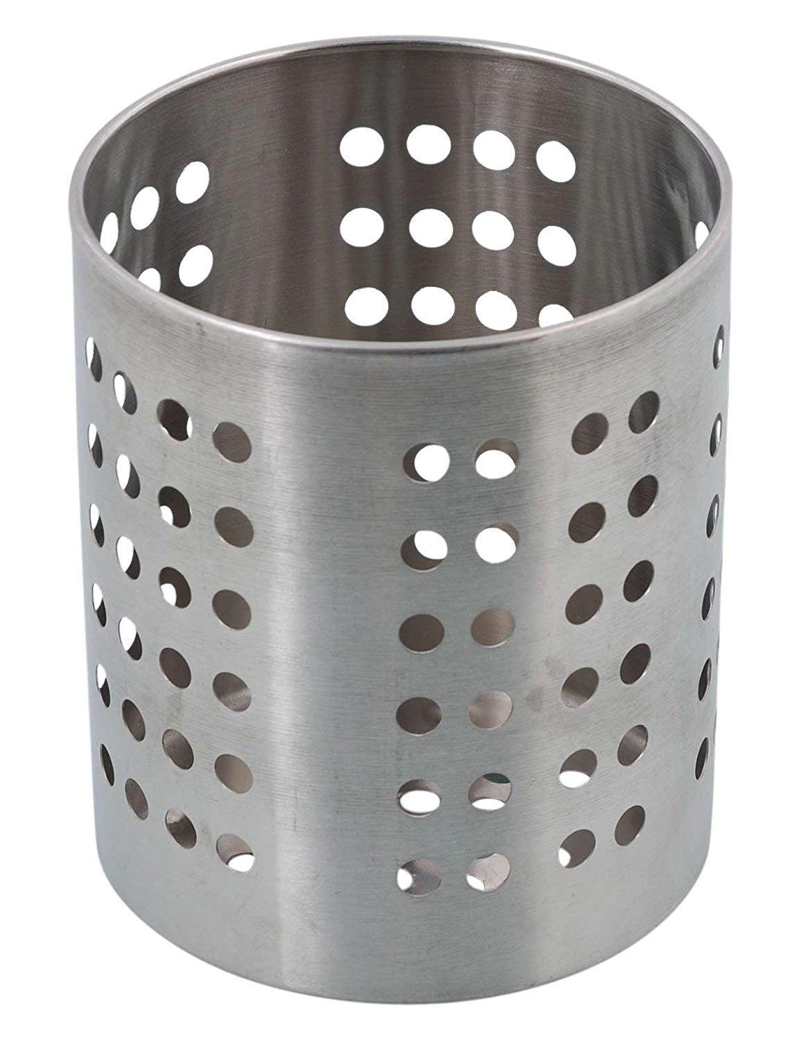 DBY Spoon Holder Stainless Steel Cooking Utensil Holder Round shape spoon holder Stainless Steel Cutlery Holder Kitchen Multi-Function Storage Tool Chopstick Holder Utensil Stand