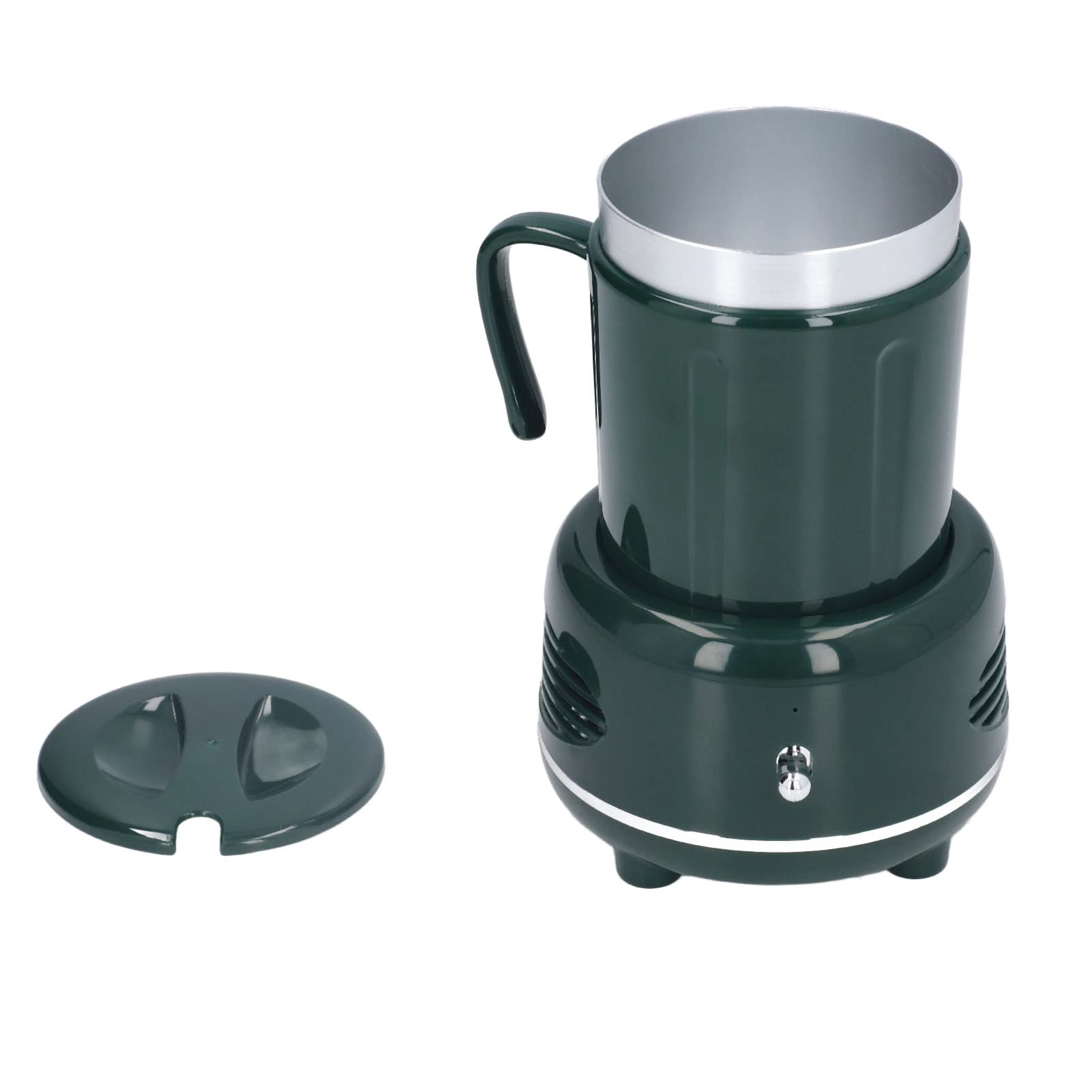 Coffee Mug Warmer and Cooler, 2 in 1 Beverag Fast Cooling Heating Coffee Mug Electric Drink Cooler Warmer Cup with Curved Handle Nonslip Pads, Coffee Cup Warmer for Coffee Milk Tea (Green)