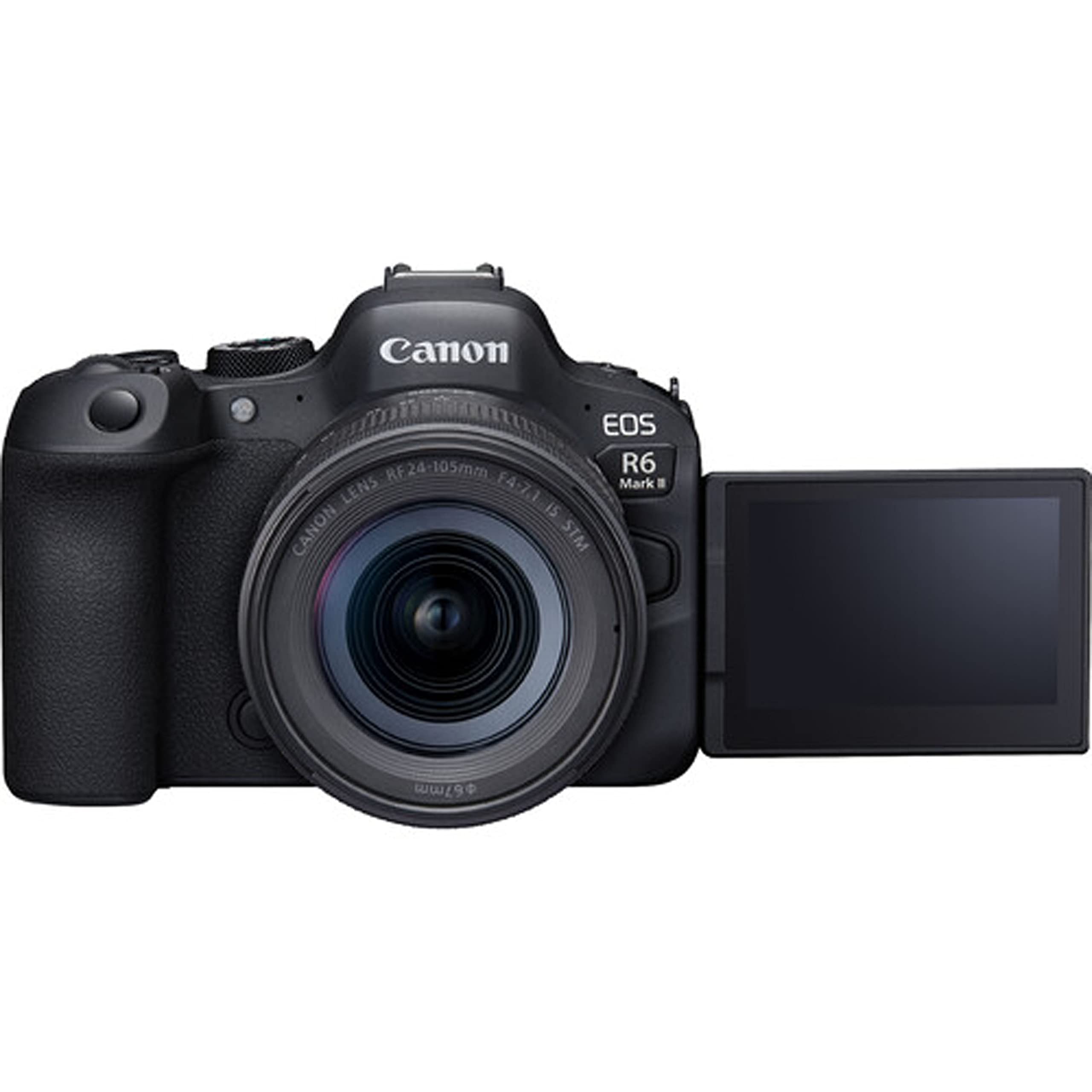 Canon EOS R6 Mark II Mirrorless Camera with RF 24-105mm f/4-7.1 is STM Lens, Accessories Including: 2X 64GB Memory Cards, LED Video Light, Microphone, Extra Battery, Case & More