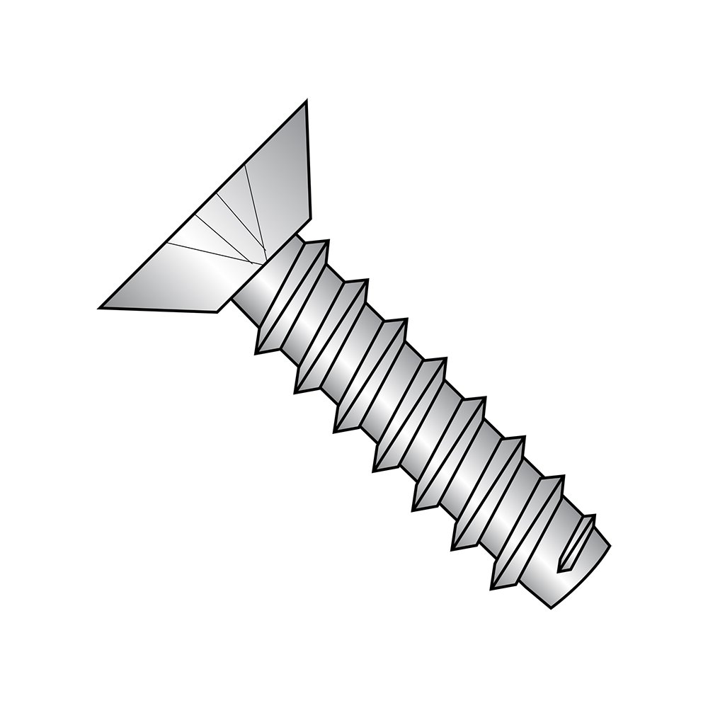 Small Parts 1006BPU188 18-8 Stainless Steel Sheet Metal Screw, Plain Finish, Undercut 82 degrees Flat Head, Phillips Drive, Type B, #10-16 Thread Size, 3/8" Length (Pack of 50)