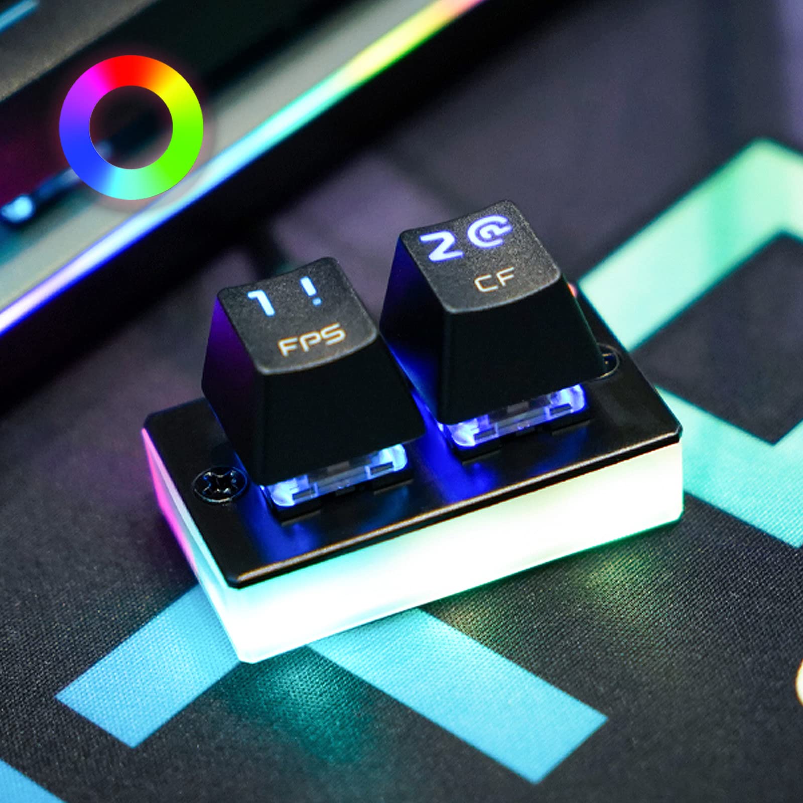 MOTOSPEED K2 OSU Hot Swap Game Keyboards USB Wired RGB Mechanical Keypad with 2 Fully Programmable Keys Brown Switches(Black)