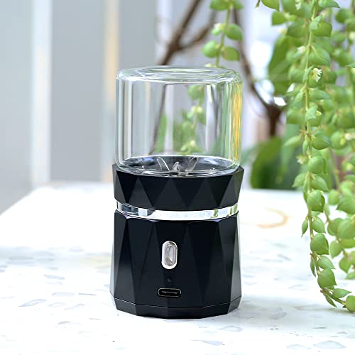 Upgraded Electric Herb Grinder, Spice Herb Grinder Electric Crusher Grinder With Mini Size 2inx3.5in 1.7oz/50ml Glass Jar Herb Jar Portable Herb Grinder Rechargeable Mini Automatic Herb Grinder