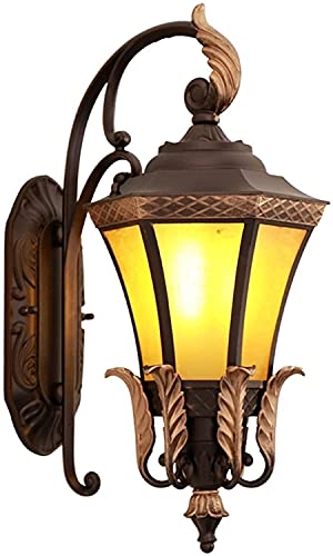 JYHZ Wall Lamp, Retro Outdoor Aisle Home Garden Patio Door Wall Lamp, Glass Wall Lamp, Reading Lamp, Farmhouse Porch Headboard Dressing Table Lighting