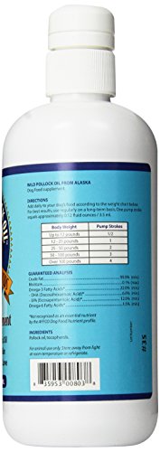 Grizzly Pollock Oil Dog Food Supplement, 16 Ounce
