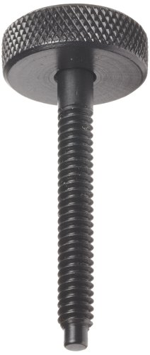TE-CO 43802 Dog Point Knurled Head Screw Black Oxide, 10-24 Thread x 1-1/2" Lg (2-Pack)