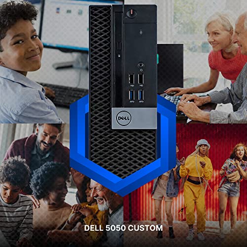 Dell Optiplex 5050 (RGB) Desktop Computer | Quad Core Intel i5 (3.2) | 8GB DDR4 RAM | 500GB SSD Solid State | Windows 10 Professional | 22in LCD Monitor | Perfect Family Computer (Renewed)