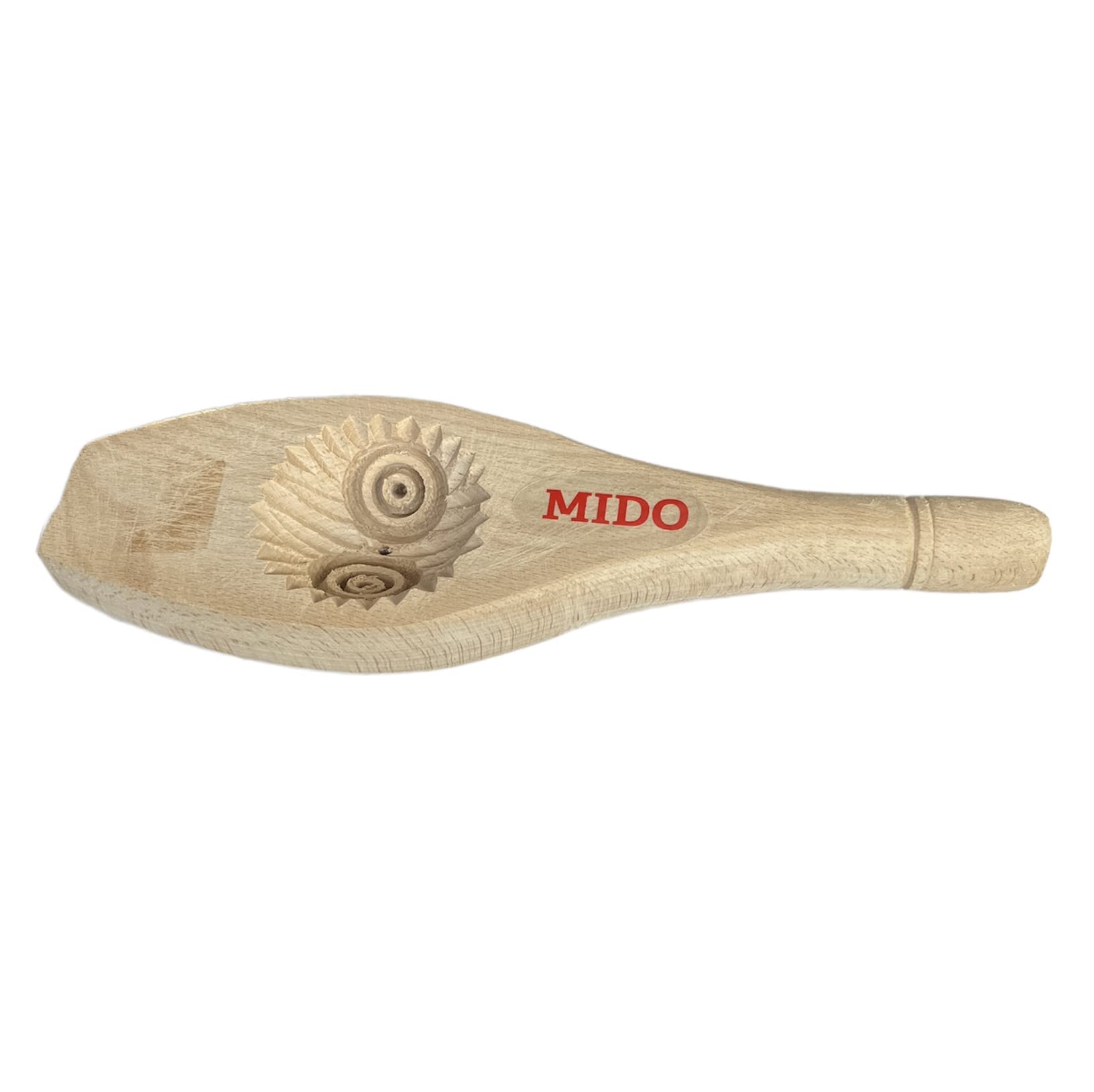 Carved Round Domed Wood Maamoul, Mold (Middle Eastern Cookie Press) 2" Diameter, 3/4" Depth (Two Eyes)