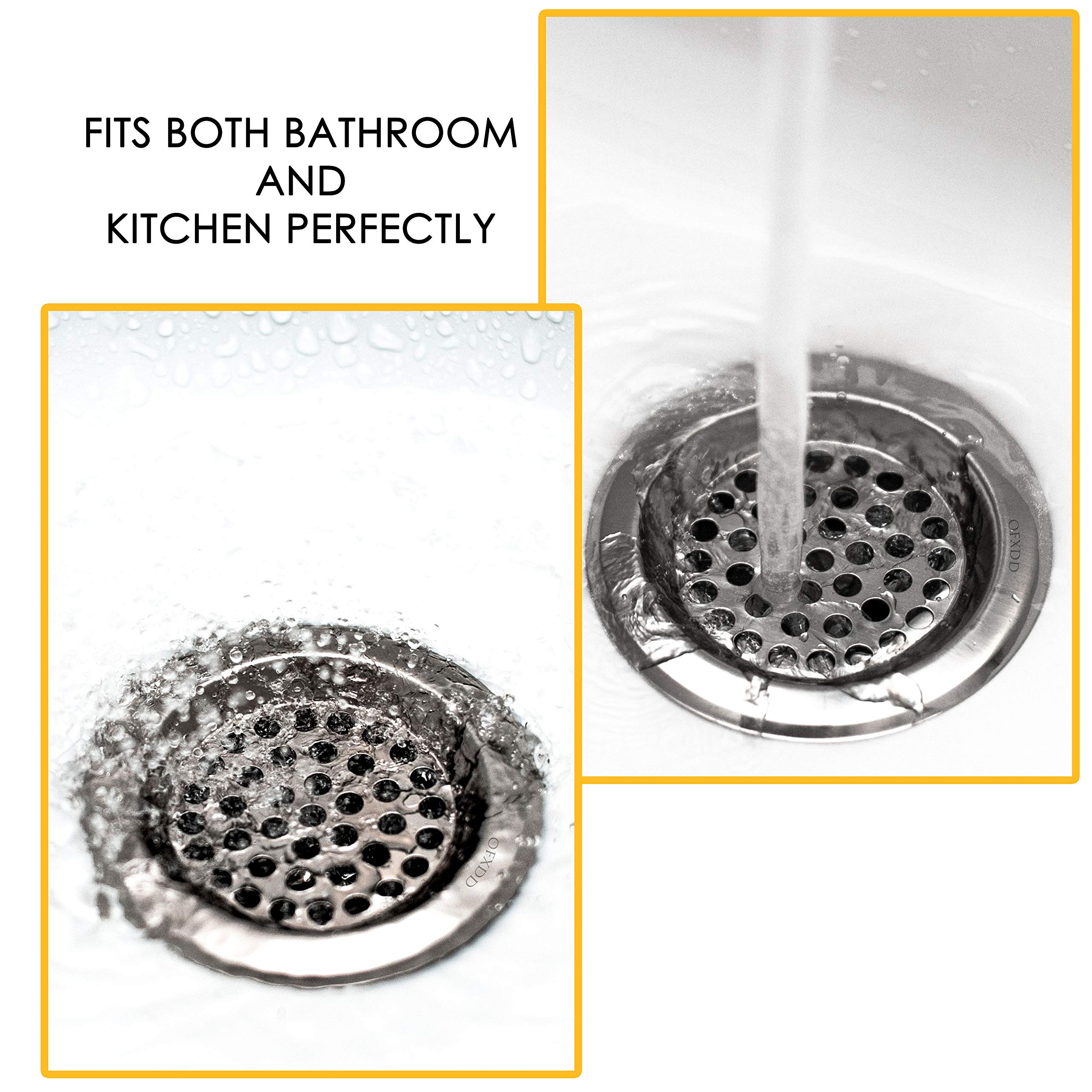 Hair Shower Drain Catcher, Kitchen Sink Strainers 3", Outside Drain Protector, Small Drain Catcher, Toilet Drain Cover (Pack of 2)