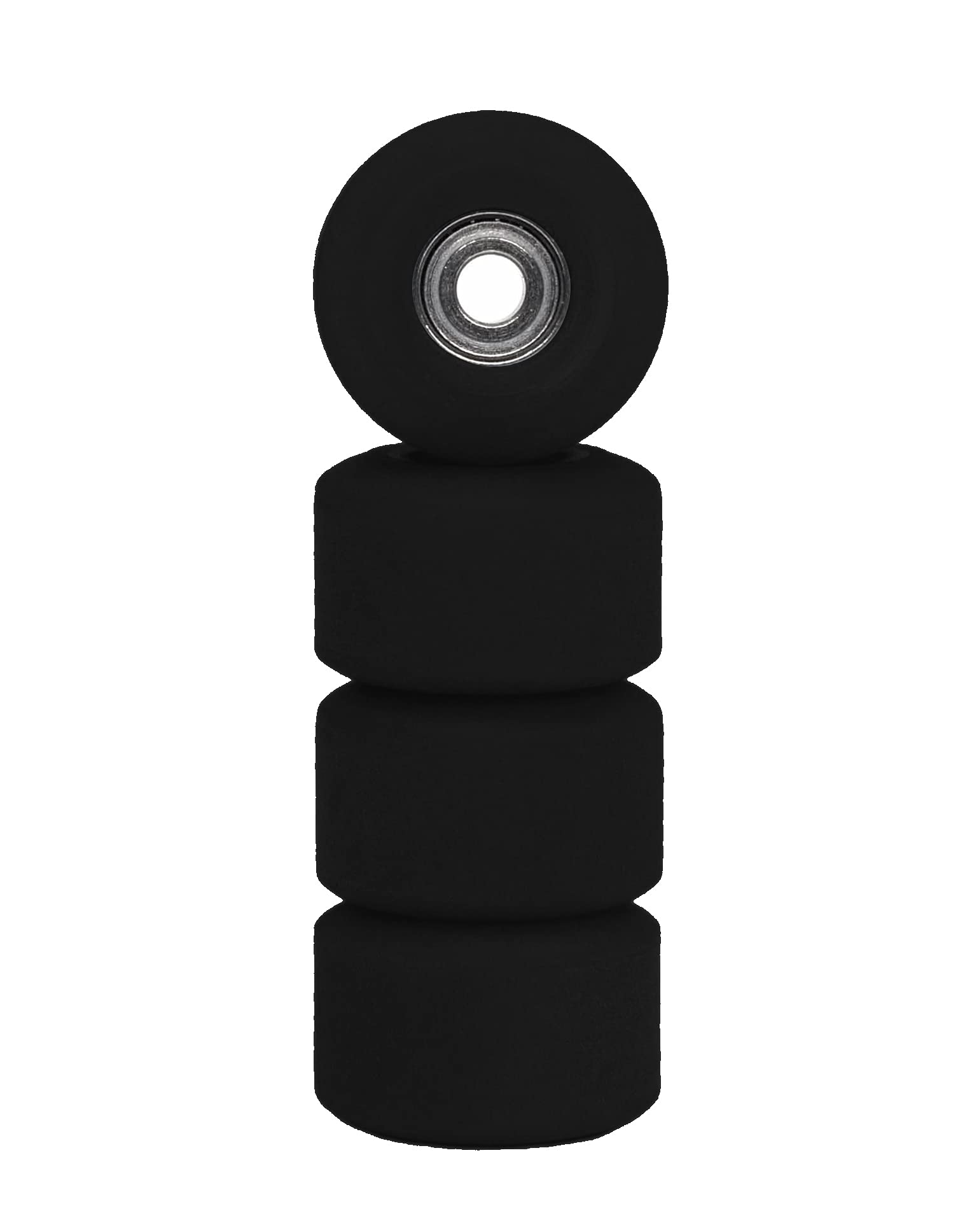 Teak Tuning Apex 61D Urethane Fingerboard Wheels - New Street Shape, 7.7mm Diameter - Ultra Spin Bearings - Made in The USA - Pitch Black Colorway