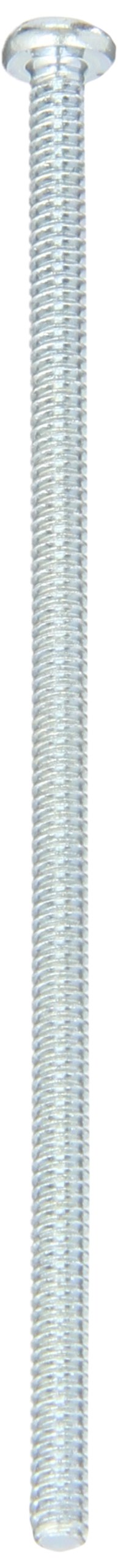 Small Parts Steel Pan Head Machine Screw, Zinc Plated, Meets ASME B18.6.3, #2 Phillips Drive, #6-32 Thread Size, 3-1/2" Length, Fully Threaded, Imported (Pack of 25)