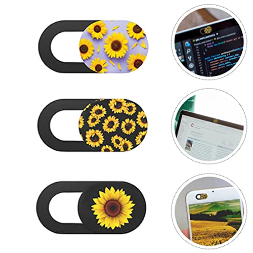 DIKACA Ipads 12 pcs Printed Your Webcam Universal Lens Sunflower Computer Lid Thin Visual Laptop Ultra- Ultra-Thin Slide Prvacy Slider Cover Privacy Camera Webcam Cover Webcam Cover Webcam Cover