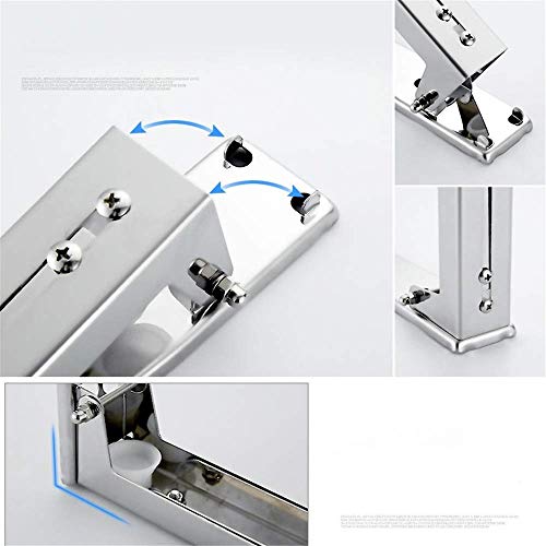 JF-XUAN Kitchen Shelf Kitchen Counter Holder 304 Stainless Steel Microwave Oven Wall Mount Bracket Retractable Microwave Wall Stand Shelf Rack Kitchen Storage (Color : Silver, Size : 57X40X20CM)