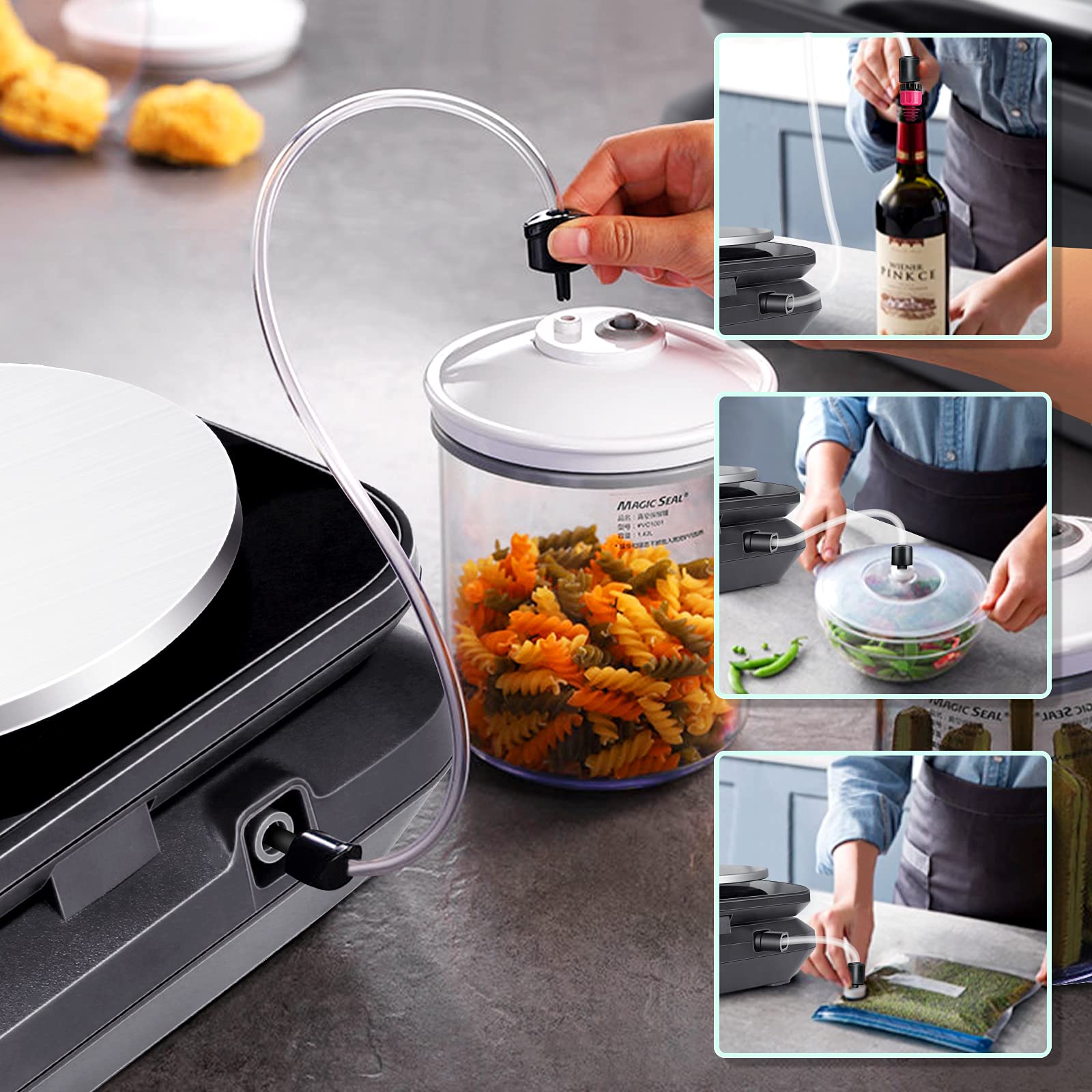 Vacuum Sealer 80Kpa Full Automatic Vacuum food sealer with Kitchen scaler
