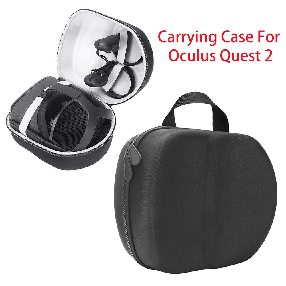 beiyoule Hard Carrying Case for Oculus Quest 2 All-in-one VR Gaming Headset and Controllers,Crush Resistant, Anti-Shock, Portable Protection,Hard EVA Carry Case with Strap