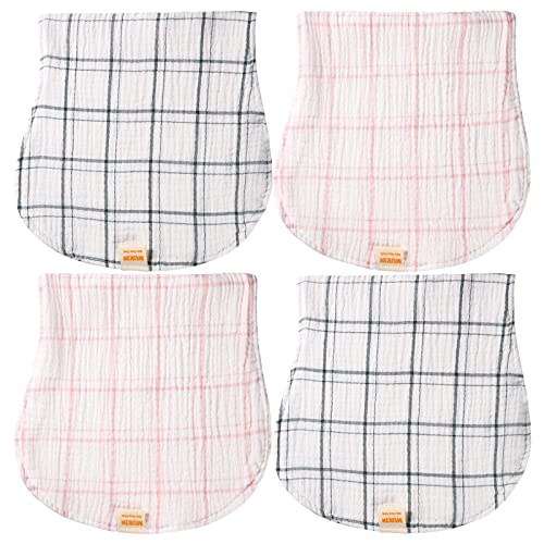 MUKIN Baby Burp Cloths - Neutral 100% Cotton Burping Cloth Set for Babies. Burp Rags, Burp Clothes for Newborn Unisex Baby Boy&Girl. Soft Absorbent Breathable Baby Spit Up Rags