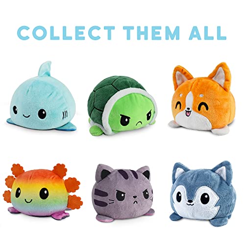 TeeTurtle - The Original Reversible Narwhal Plushie - Purple Tie Dye - Cute Sensory Fidget Stuffed Animals That Show Your Mood