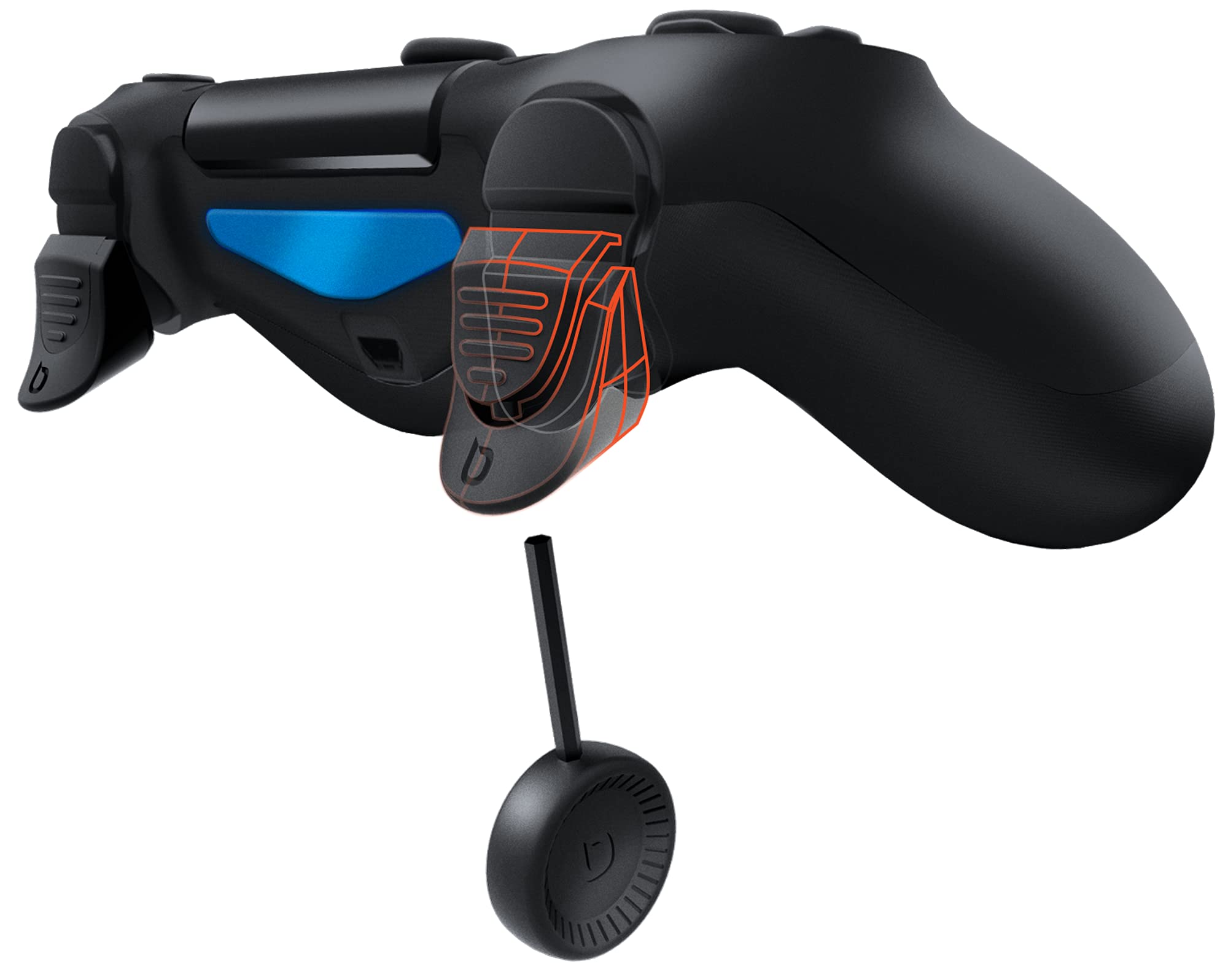Bionik Quickshot Pro: Customizable Trigger Enhancement Kit Designed for PlayStation 4 Dualshock Controllers -Improved Ergonomics - PlayStation 4