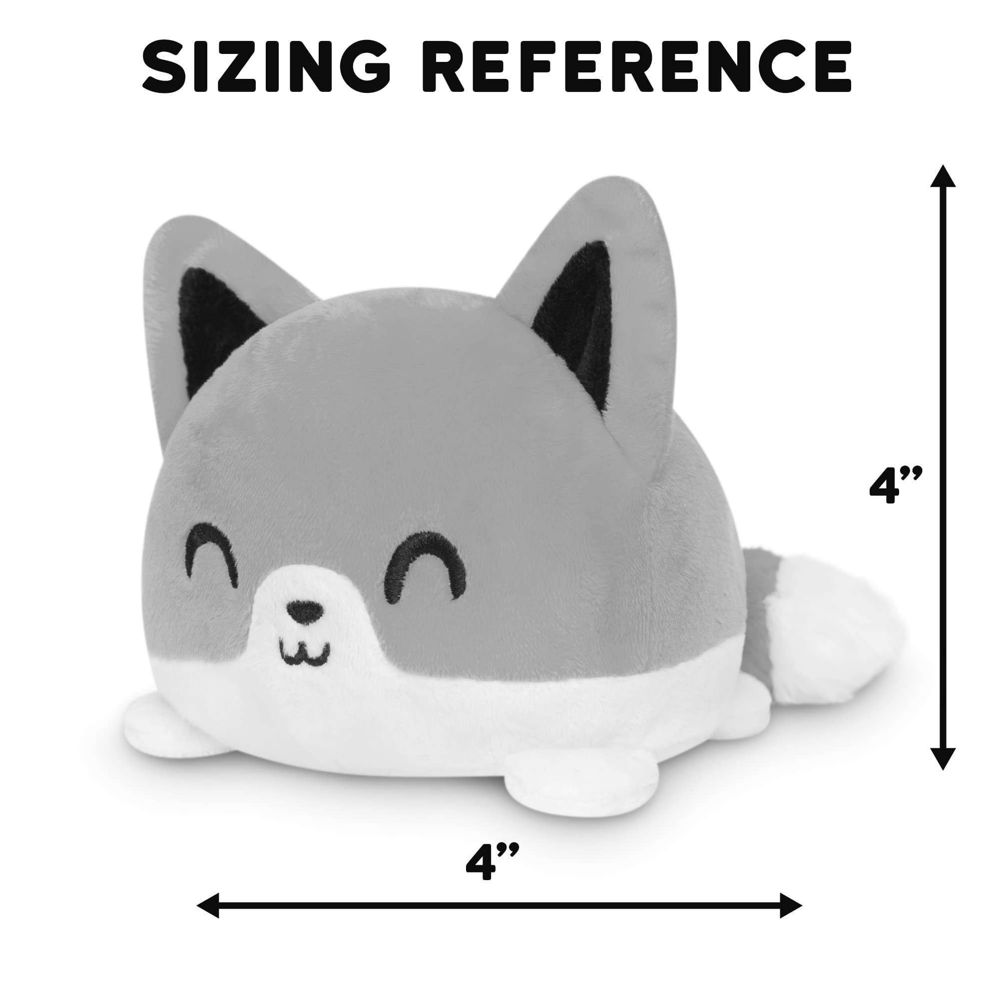TeeTurtle Reversible Floppy Ear Bunny Plushie - Patented Design, Sensory Fidget Stress Relief Toy, Pink & Blue, Happy + Angry Moods