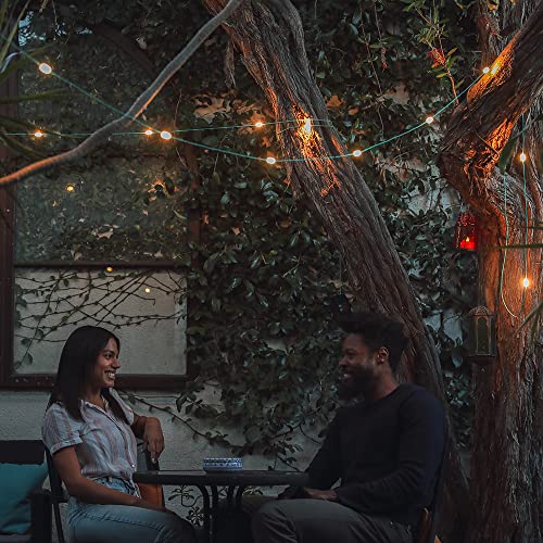 MPOWERD Luci Solar String Lights + Phone Charger: White 18' Rechargeable via Solar or USB-A, 100 Lumens LEDs, Lasts Up to 20 Hours, Waterproof, Camping, Backyard, and Travel