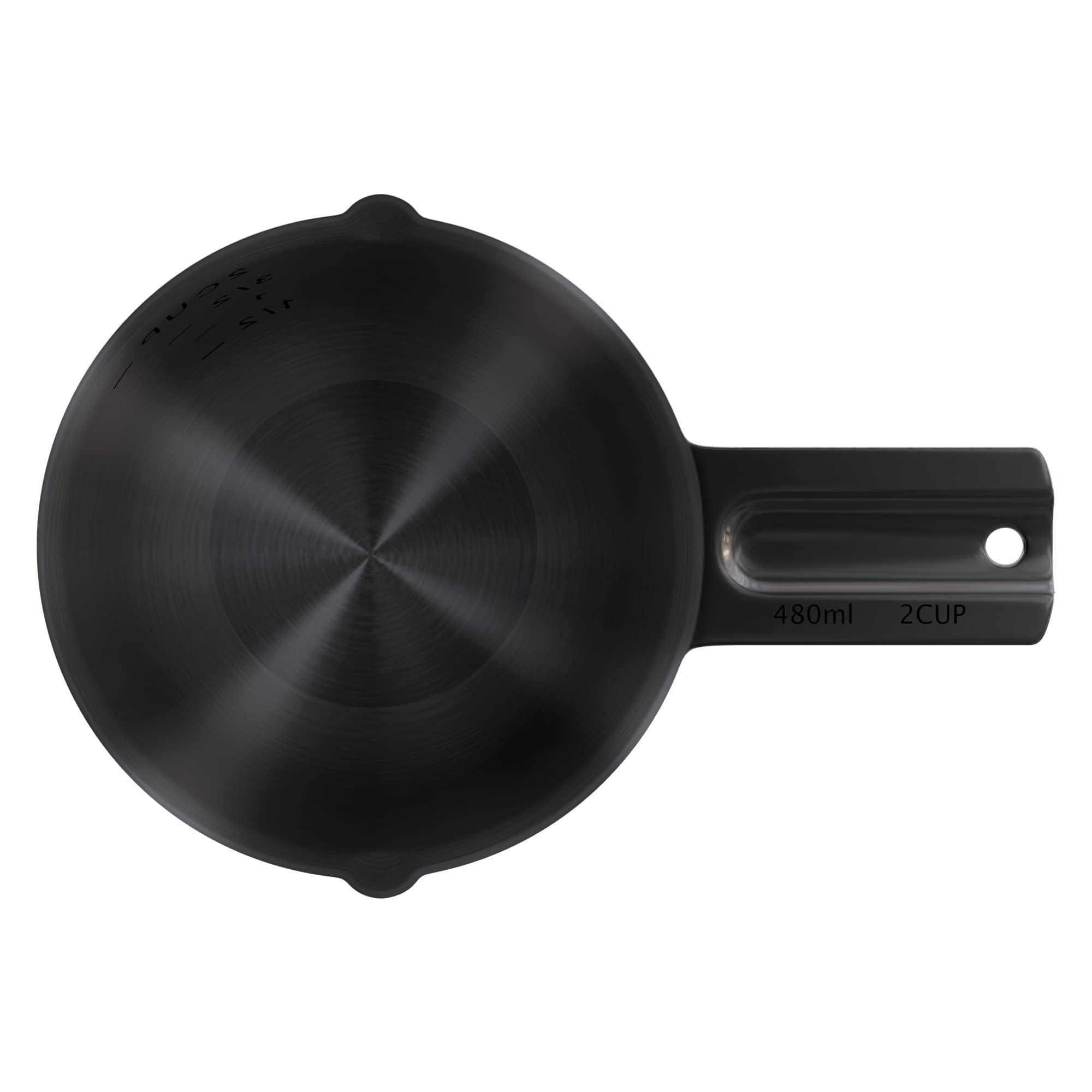 Color Up Premium 2 Cup Measuring Cup (480 ml) - Stainless Steel Black Finish, One-Piece Construction, Dishwasher Safe, Accurate for Wet & Dry Ingredients β One Single 2Cup