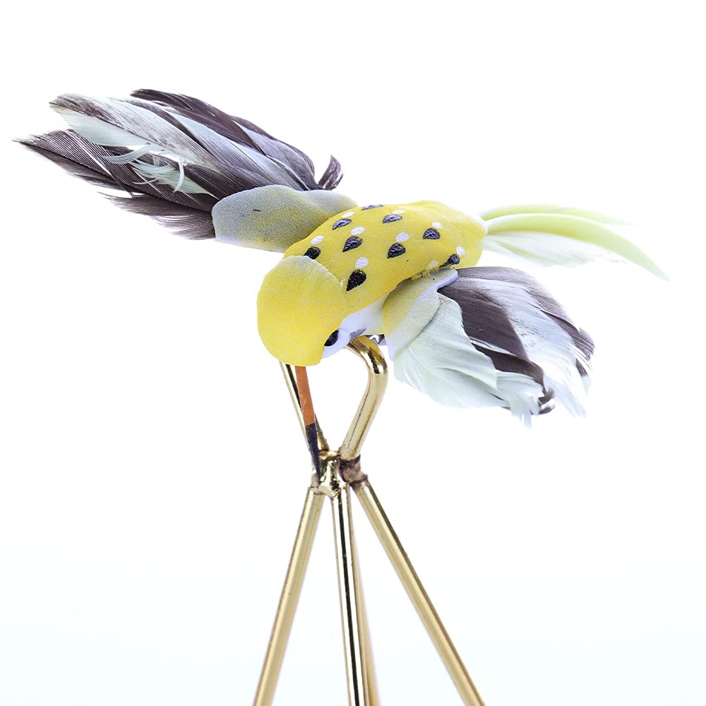 Oeey 12 Pcs Artificial Foam Hummingbird Feather Bird Figurine Simulation Feather Bird Ornaments for DIY Craft Wedding Decoration Home Garden Party Christmas Tree Embellishing Metal Clip
