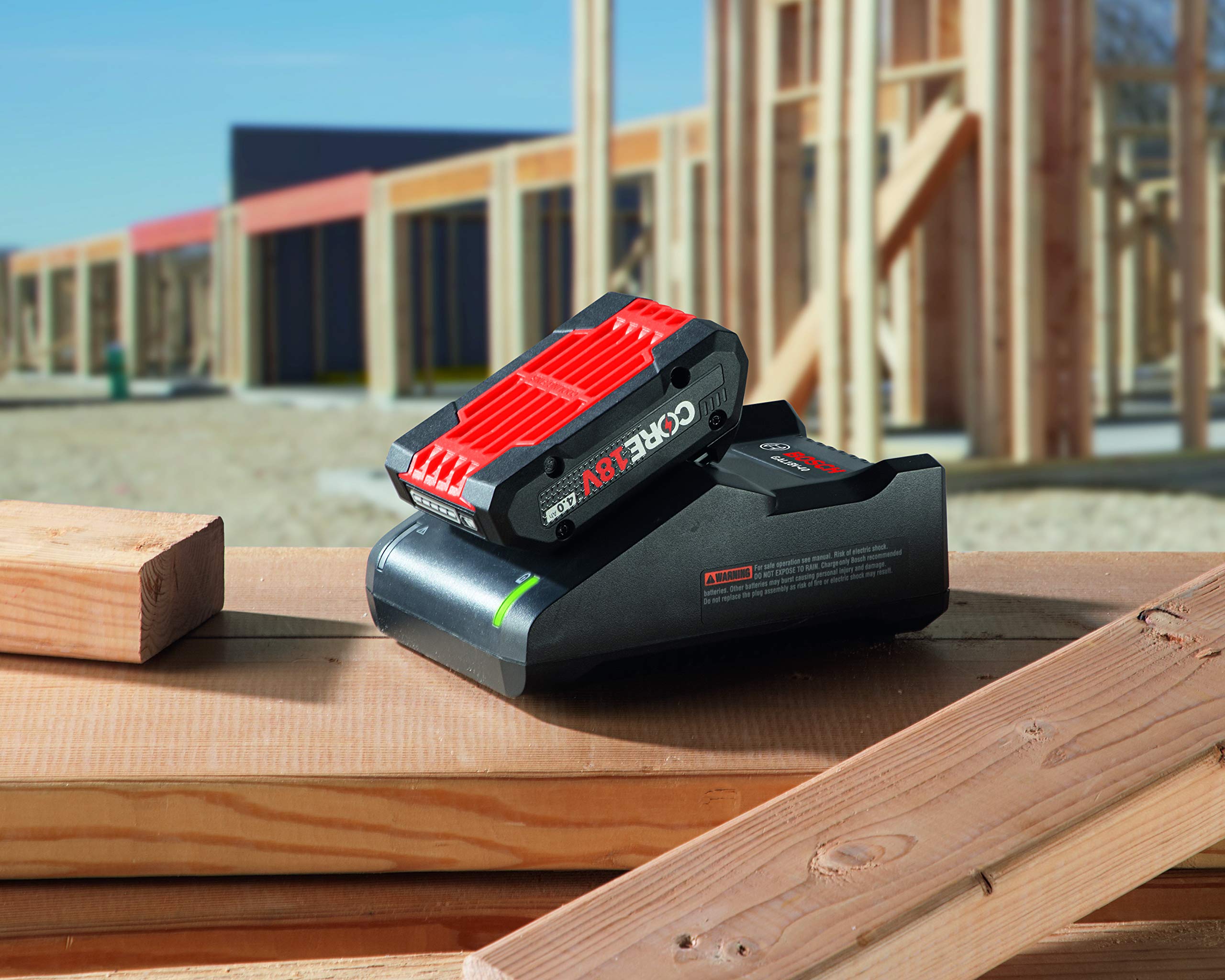 BOSCH GXS18V-15N15 18V Starter Kit with (1) CORE18V 4.0 Ah Compact Battery GWS18V-8N18V Brushless 4-1/2 in. Angle Grinder with Slide Switch (Bare Tool)