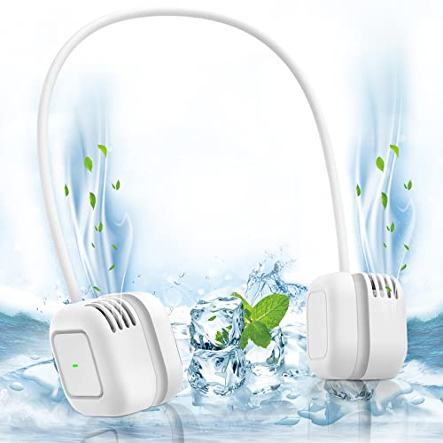 Neck Fan, Portable Neck Fan 360° Foldable, Personal Neck Fan Air Conditioner with 3 Speeds, Cooling Neck Fans Portable Rechargeable for Women Men Kids Outdoor Indoor