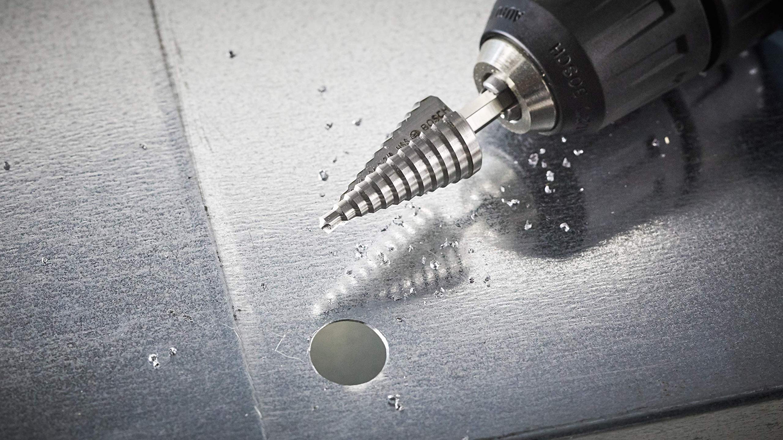 Bosch IMSDC1 1/8 In. to 1/2 In. High-Speed Steel Turbo Impact Step Drill Bit