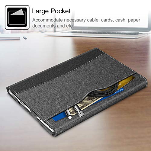 Fintie Protective Case for Microsoft Surface Go 3 2021 / Surface Go 2 2020 / Surface Go 2018 - Multi-Angle Portfolio Business Cover with Pocket, Compatible with Type Cover Keyboard (Gray)