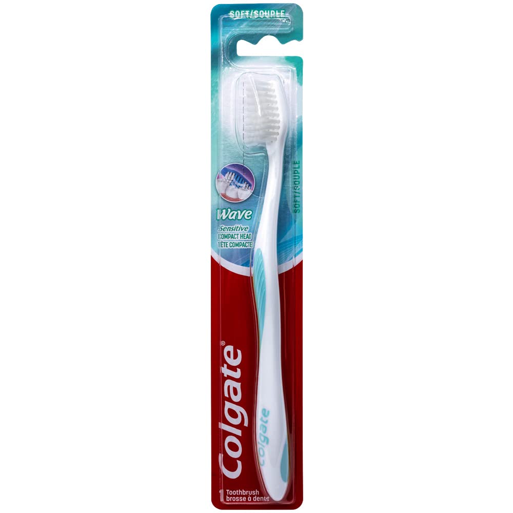Colgate Wave Sensitive Toothbrush, Compact, Soft (Colors Vary) - 1 Count