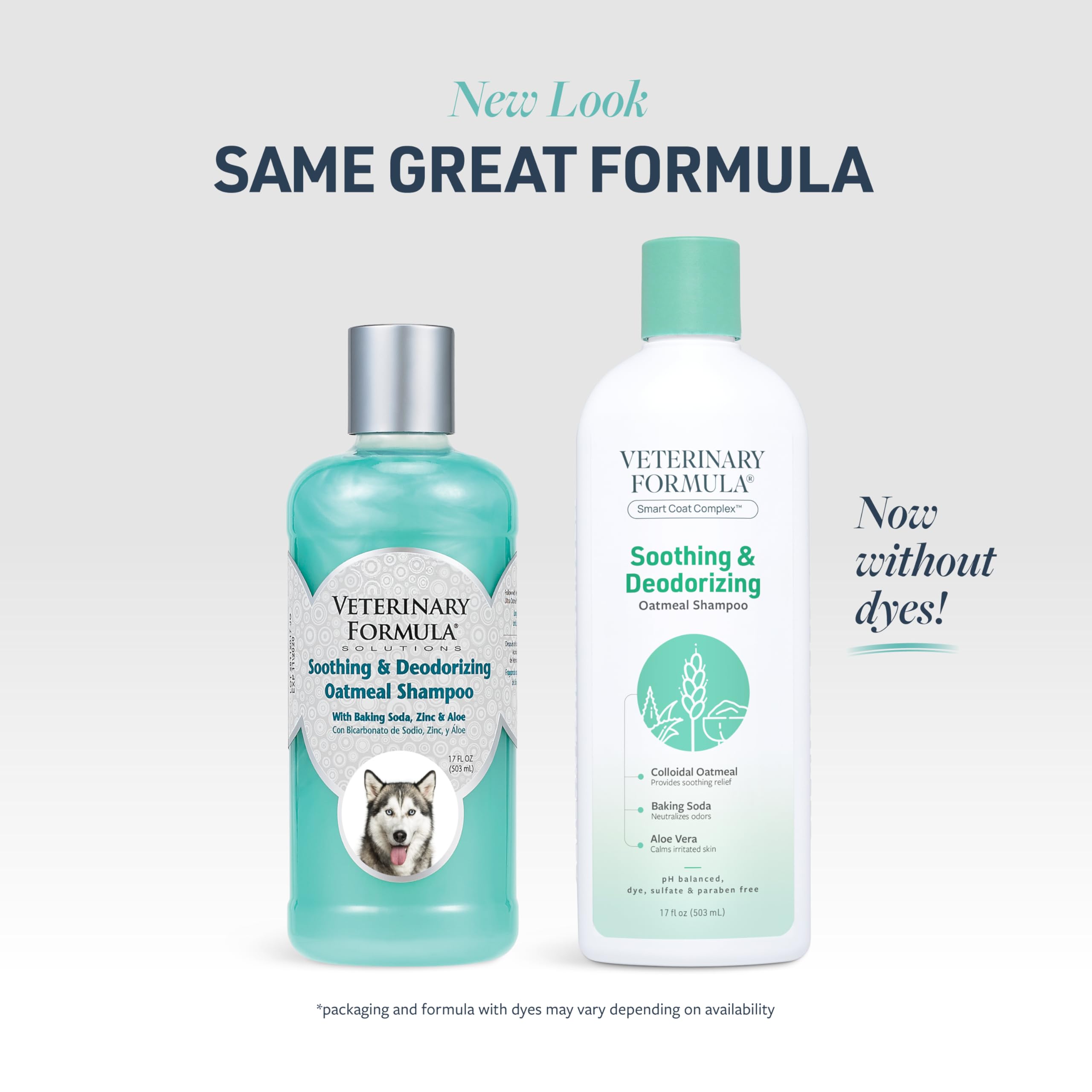 Veterinary Formula Smart Coat Complex Soothing and Deodorizing Oatmeal Shampoo for Dogs, 17 Fl oz β Baking Soda Eliminates Odors, Aloe Vera & Oatmeal Cleanse and Hydrate Skin β Long-Lasting Fragrance