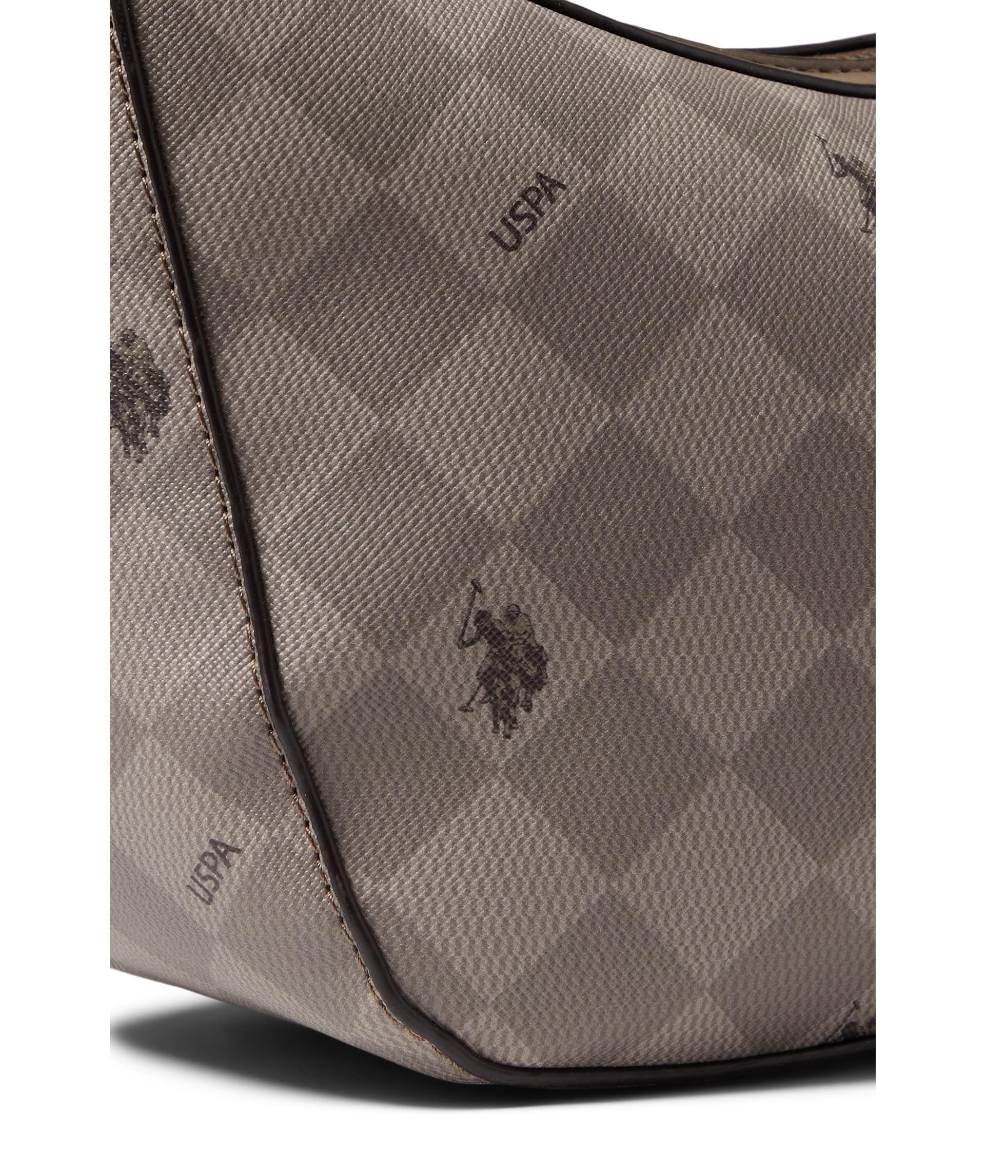 U.S. Polo Assn. Floral Diamond Crossbody Taupe One Size