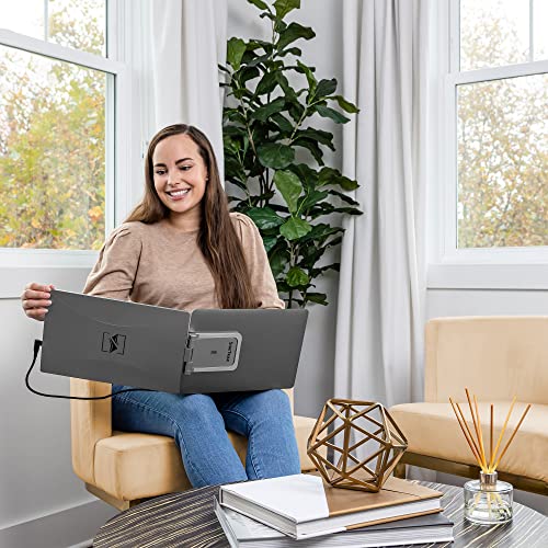 SideTrak Swivel 14” Patented Attachable Portable Monitor for Laptop | FHD TFT USB Laptop Dual Screen | Mac, PC & Chrome Compatible | Fits All Laptops | Powered by USB-C or Mini HDMI (Dark Gray)