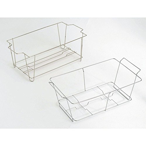 Chafer Stand Wire Full Size Chrome Finish Economy - 22 3/4"L x 12 1/2"W x 9"H