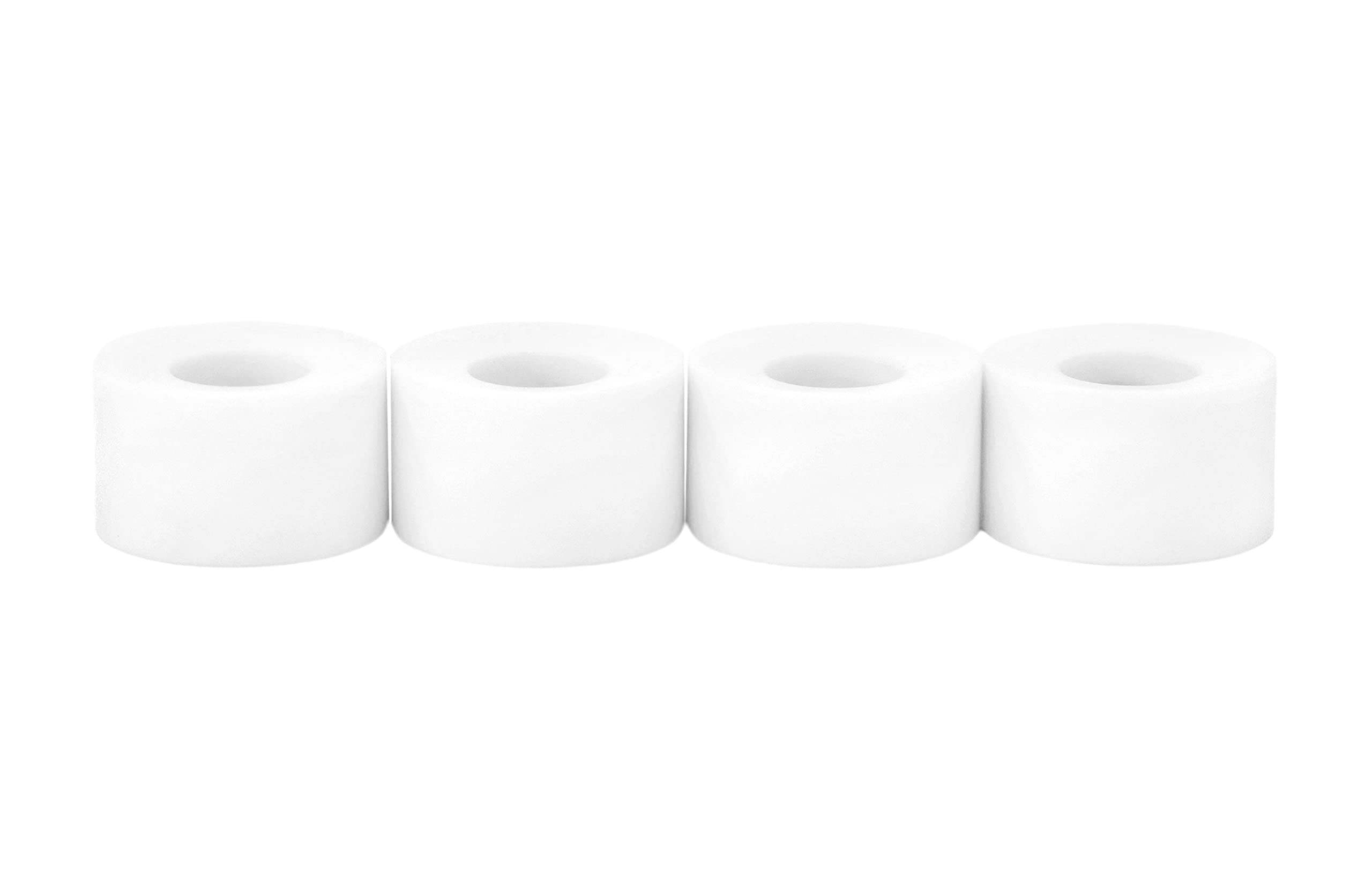 Teak Tuning Apex 71D Urethane Fingerboard Wheels - Cruiser Style, Bowl Shaped, 8.7mm Diameter - ABEC-9 Stealth Bearings - Made in The USA - White Snow Colorway