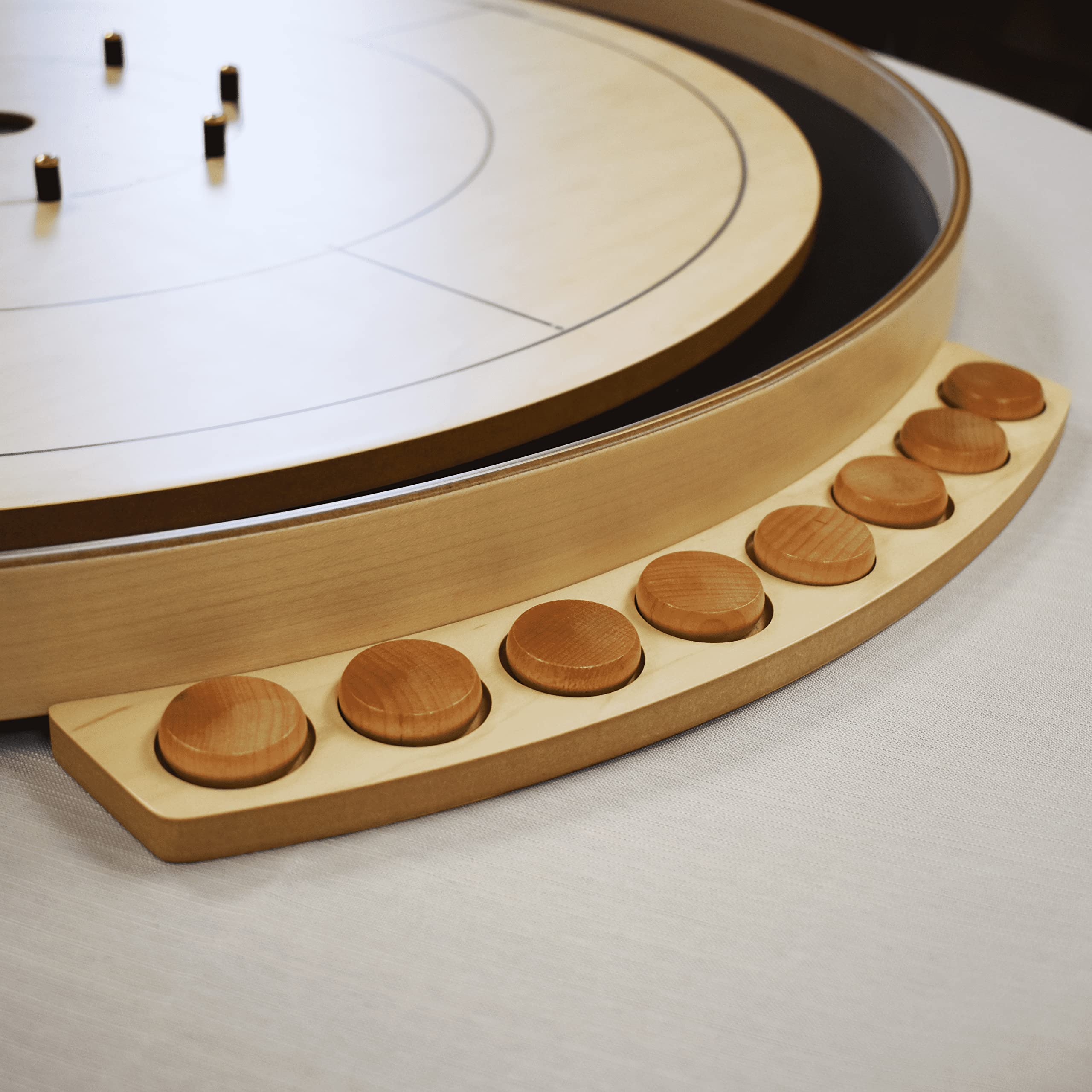 Crokinole Button Tray (8 Discs) (for Round Boards Only)